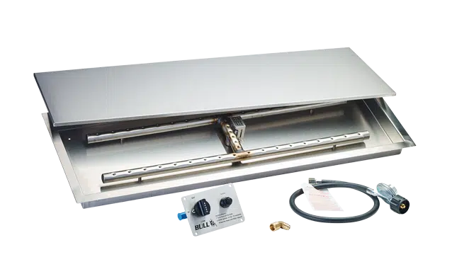 Bull Rectangle Fire Pit H-Burner Kit - Prime Pool Market